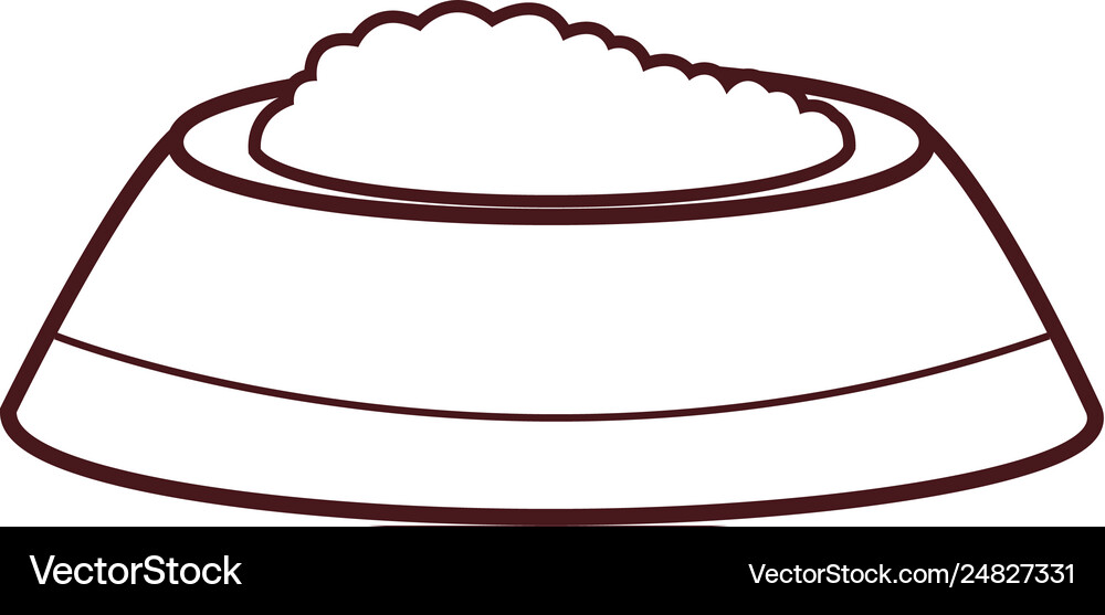 Pet food bowl Royalty Free Vector Image - VectorStock