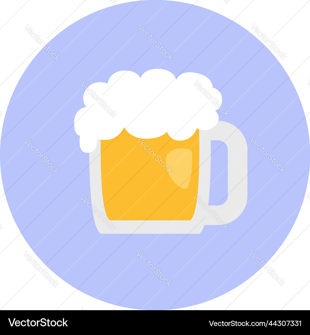 Pint of beer on a white background Royalty Free Vector Image