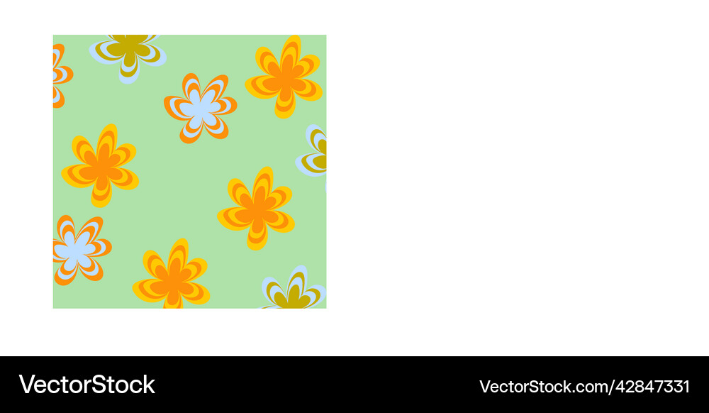 Vintage groovy daisy flowers Royalty Free Vector Image