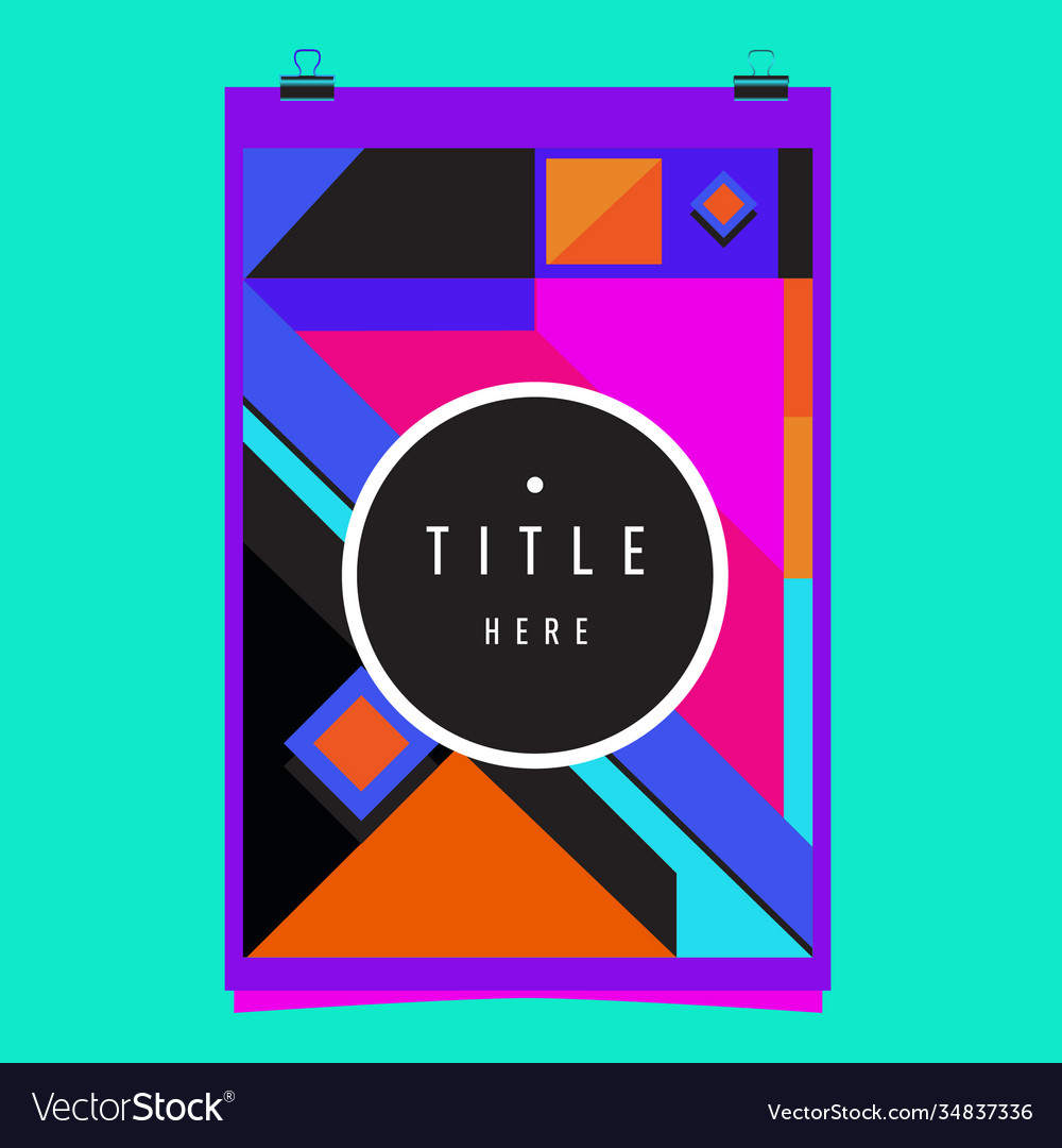 Abstract Colorful Geometric Pattern Background Vector Image