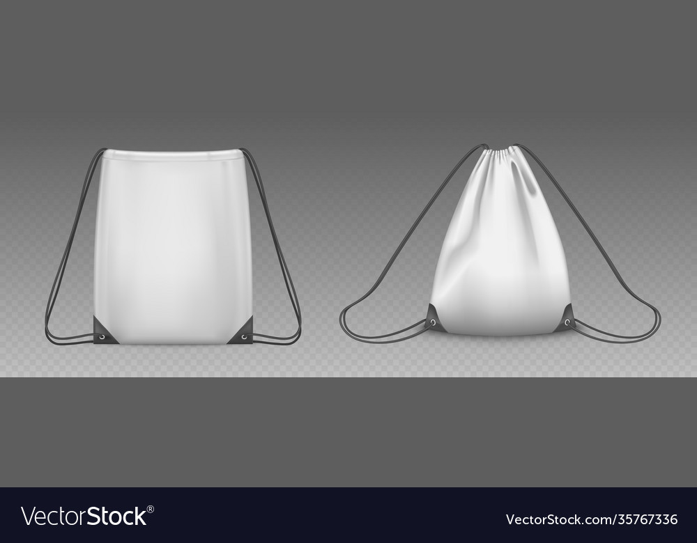 Backpack bag with drawstrings Royalty Free Vector Image