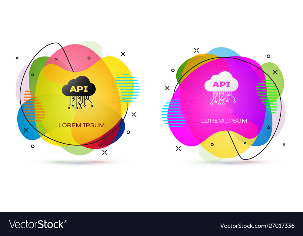 Color cloud api interface icon isolated on white Vector Image