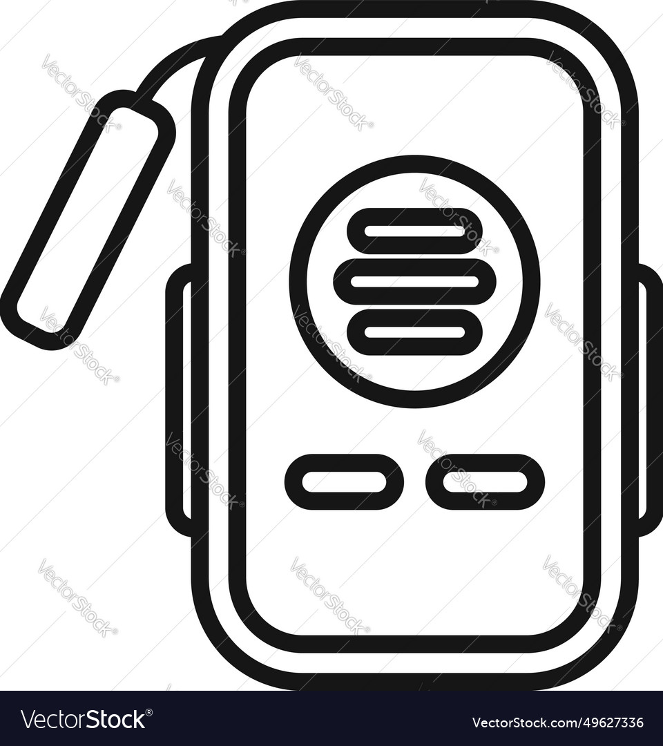 Data Wearable Tracker Icon Outline System Vector Image