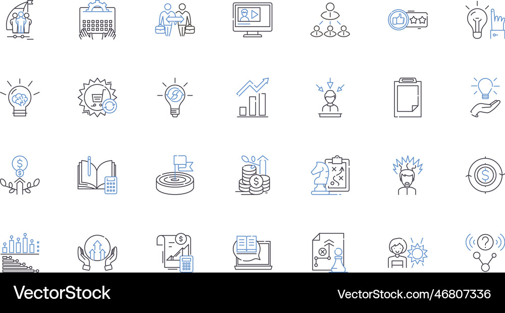 Diversity and inclusion line icons collection Vector Image