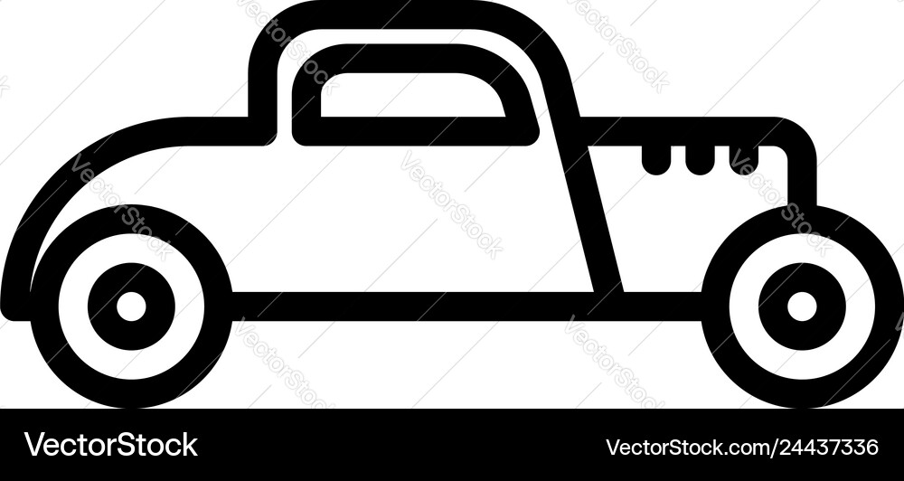 Hot rod car icon line style Royalty Free Vector Image