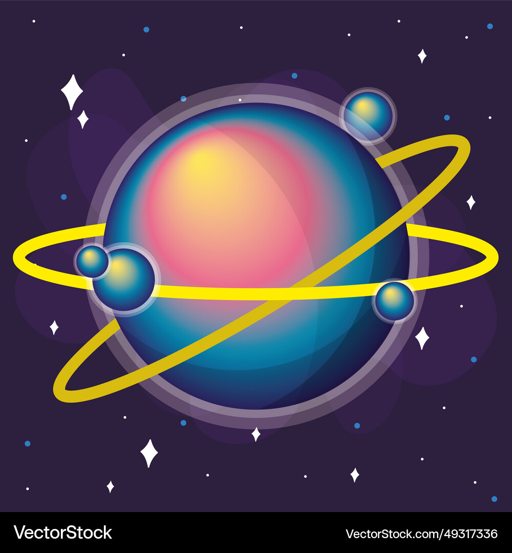 Isolated abstract plantet cosmic star Royalty Free Vector