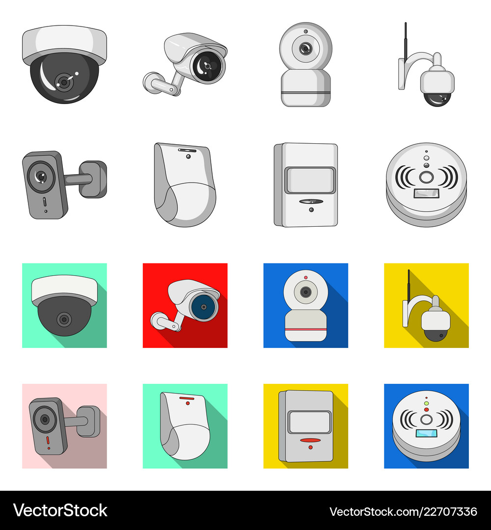 Isolated object of cctv and camera symbol Vector Image