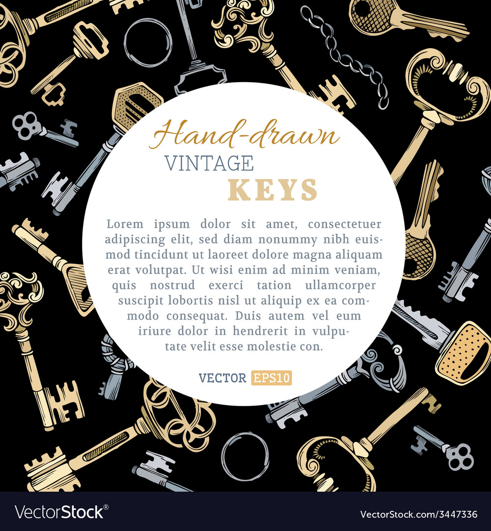Keys background Royalty Free Vector Image - VectorStock