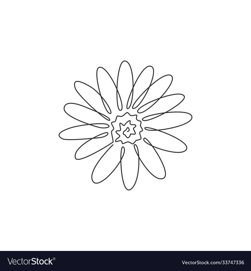 One continuous line drawing beauty fresh Vector Image