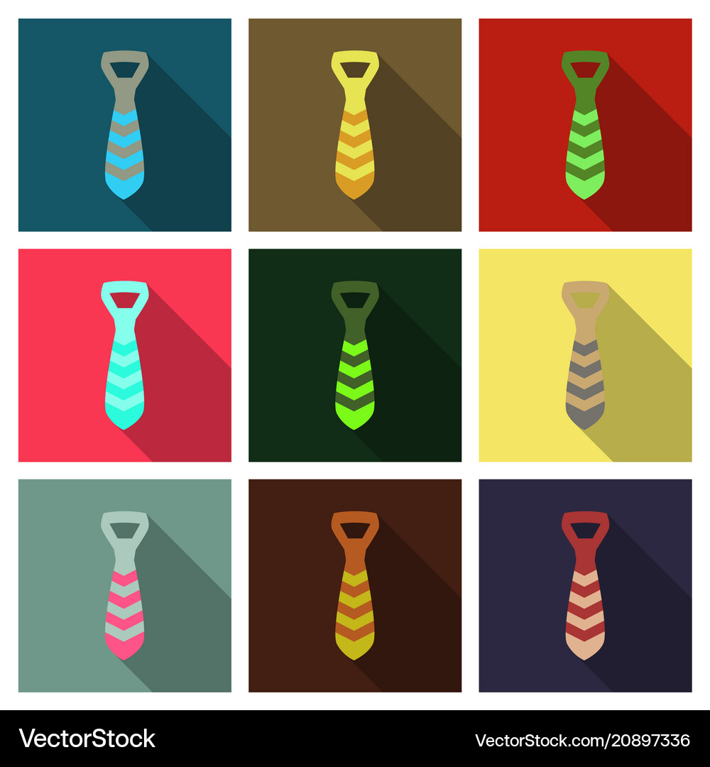 Tie icon in trendy flat style isolated Royalty Free Vector