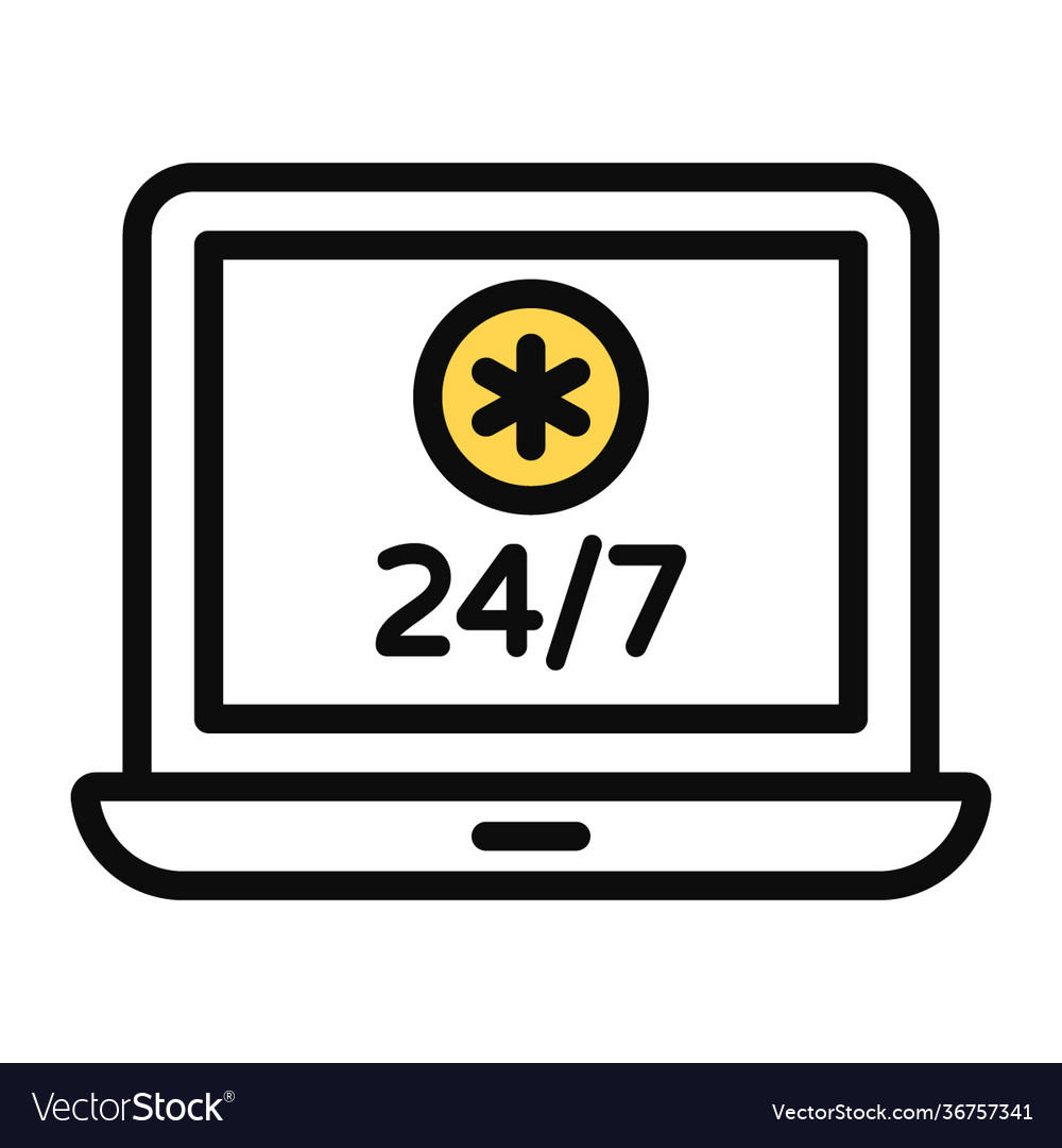 247 support Royalty Free Vector Image - VectorStock