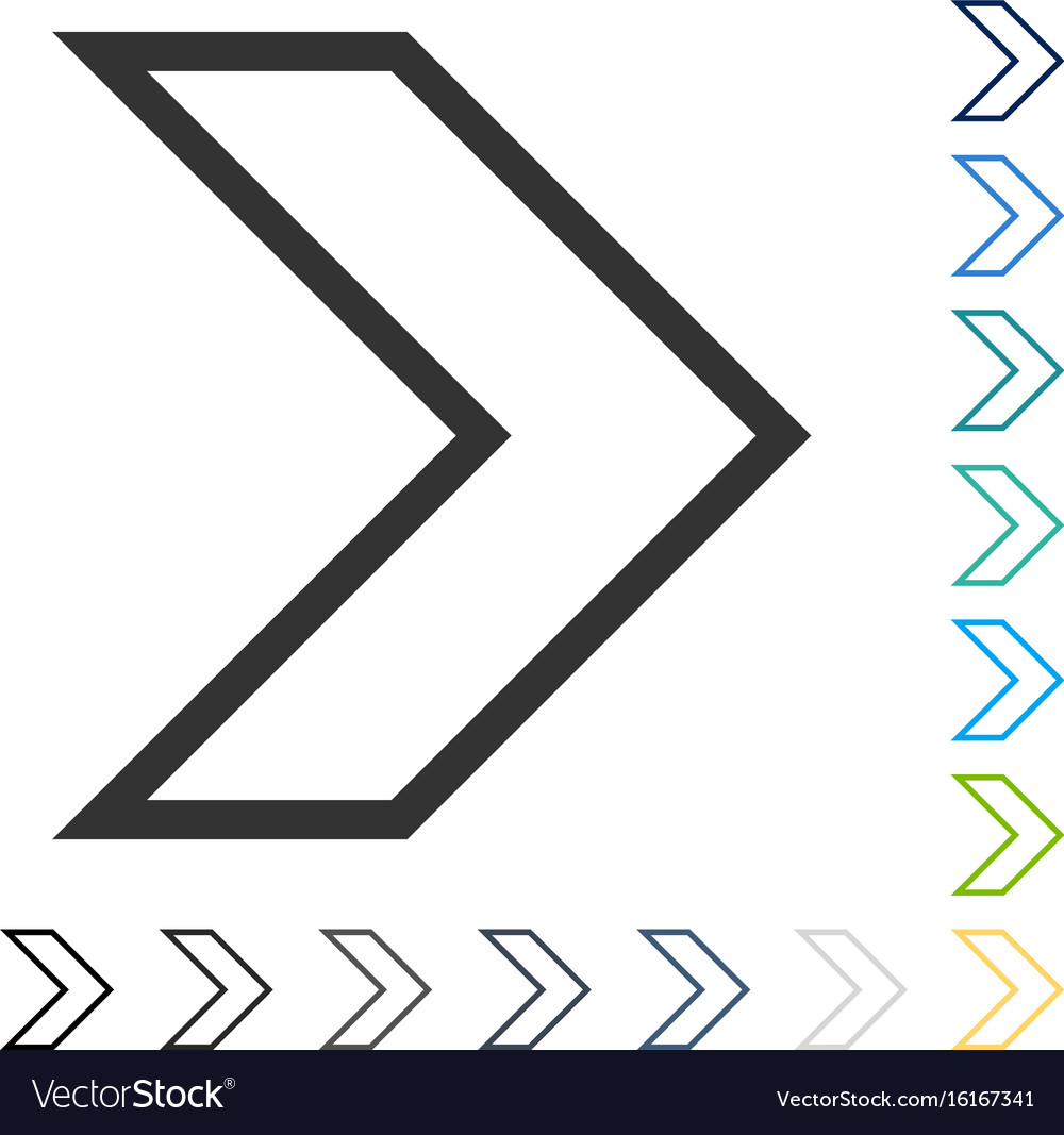 Arrowhead right icon Royalty Free Vector Image