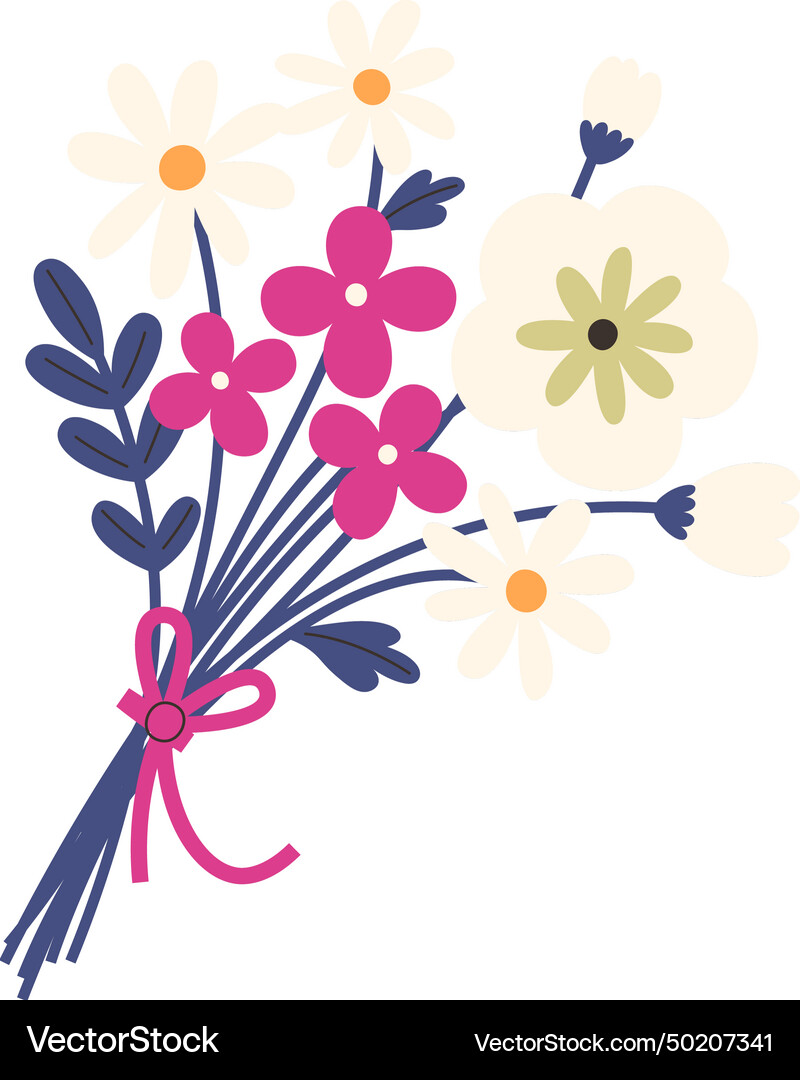 Bouquet of flowers Royalty Free Vector Image - VectorStock