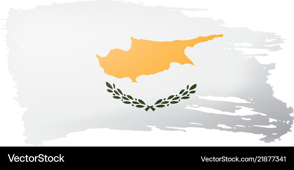 Cyprus flag on a white Royalty Free Vector Image