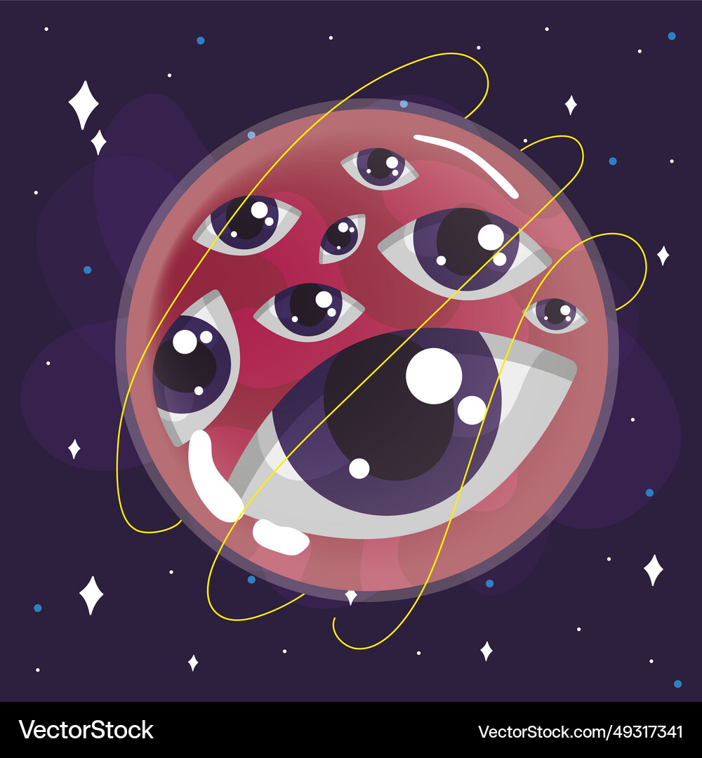 Isolated abstract plantet cosmic star Royalty Free Vector