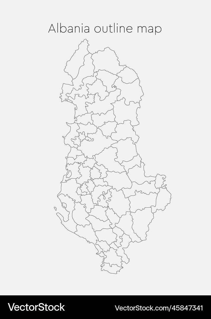 Map country albania divided on regions Royalty Free Vector