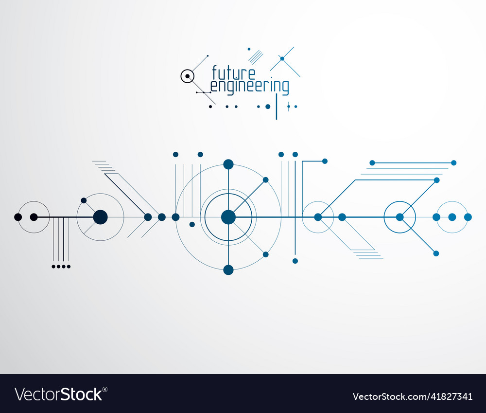 Mechanical engineering technology abstract Vector Image