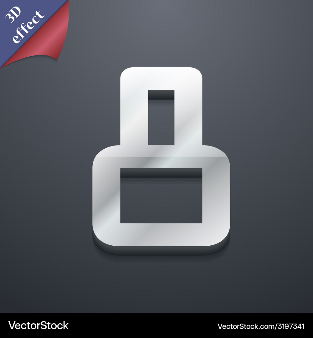Number eight icon symbol 3d style trendy modern Vector Image