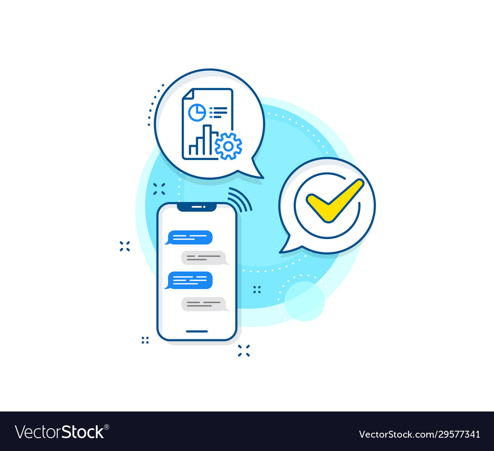 Report line icon column graph pie chart sign Vector Image