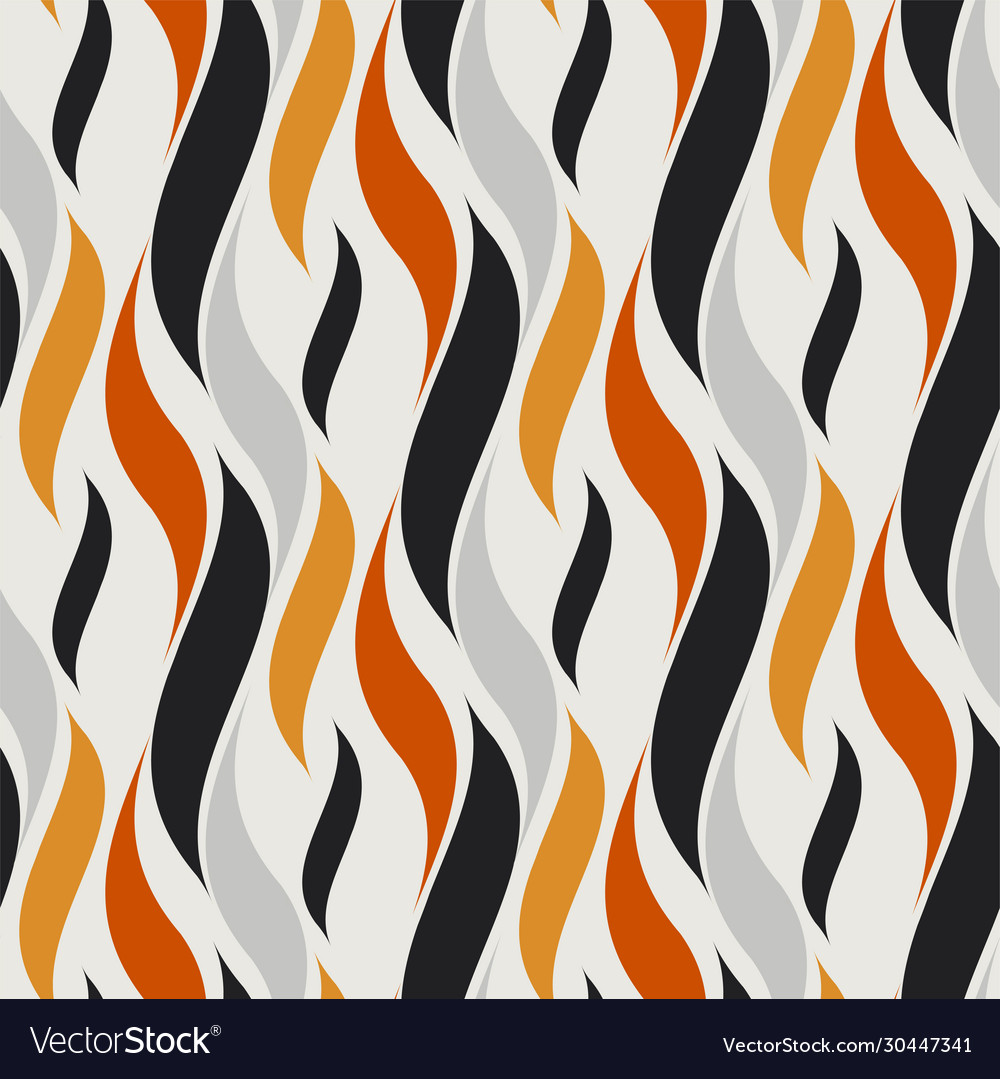 Seamless hot flame wave pattern Royalty Free Vector Image