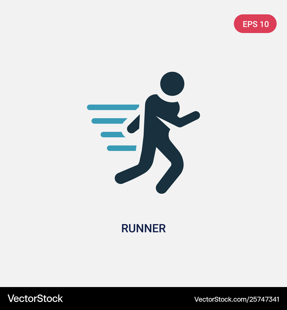 Two color runner icon from people skills concept Vector Image