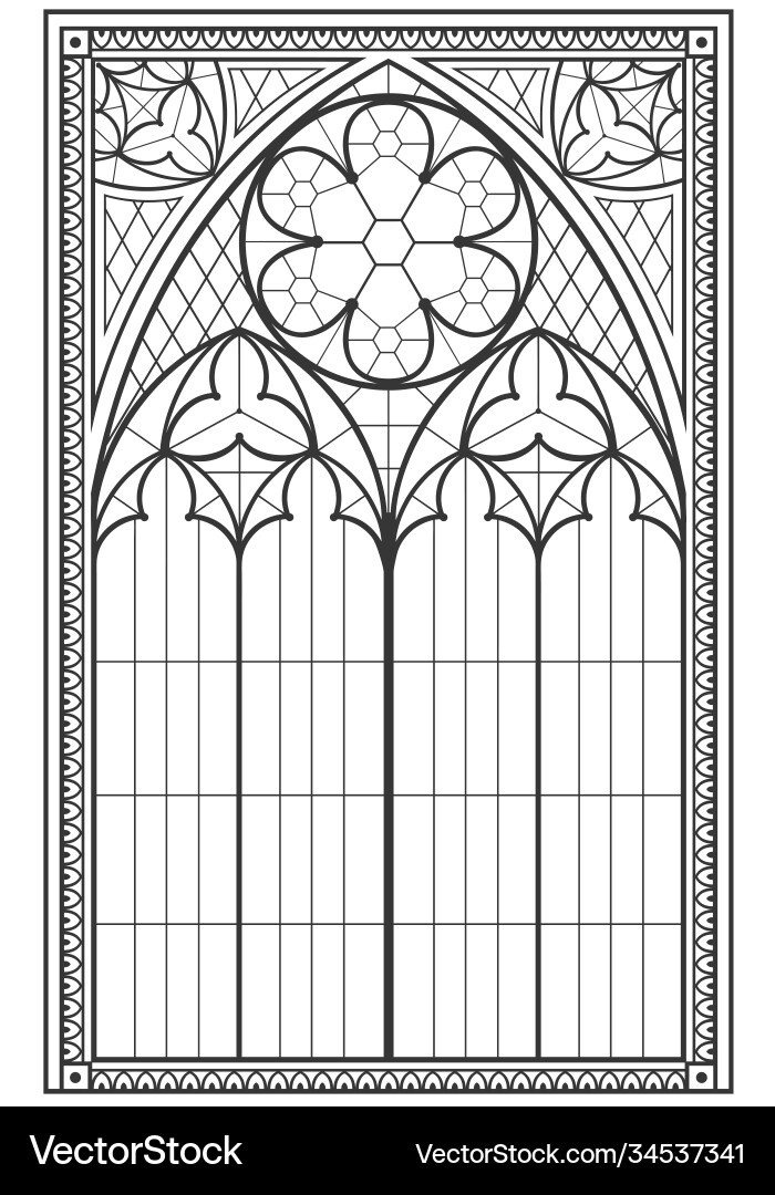 Vintage gothic background with arch outline Vector Image