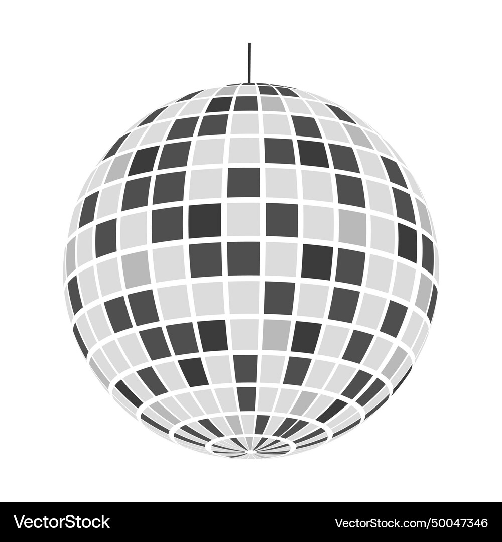 Discoball icon shining night club sphere dance Vector Image