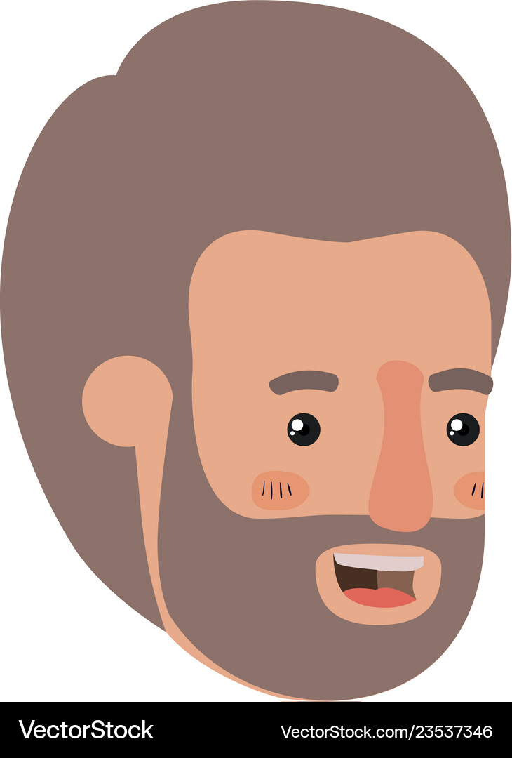 Head of man avatar character Royalty Free Vector Image