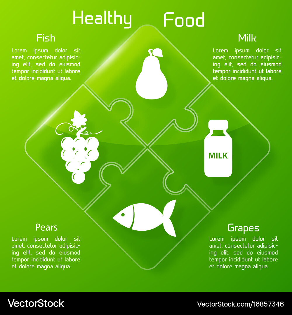 Healthy food infographics Royalty Free Vector Image