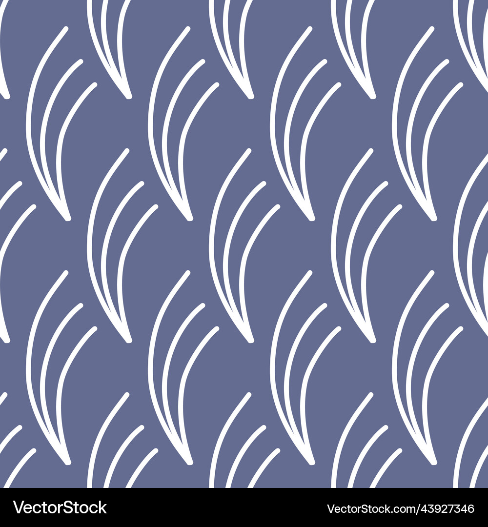 Organic twig grass purple seamless pattern Vector Image