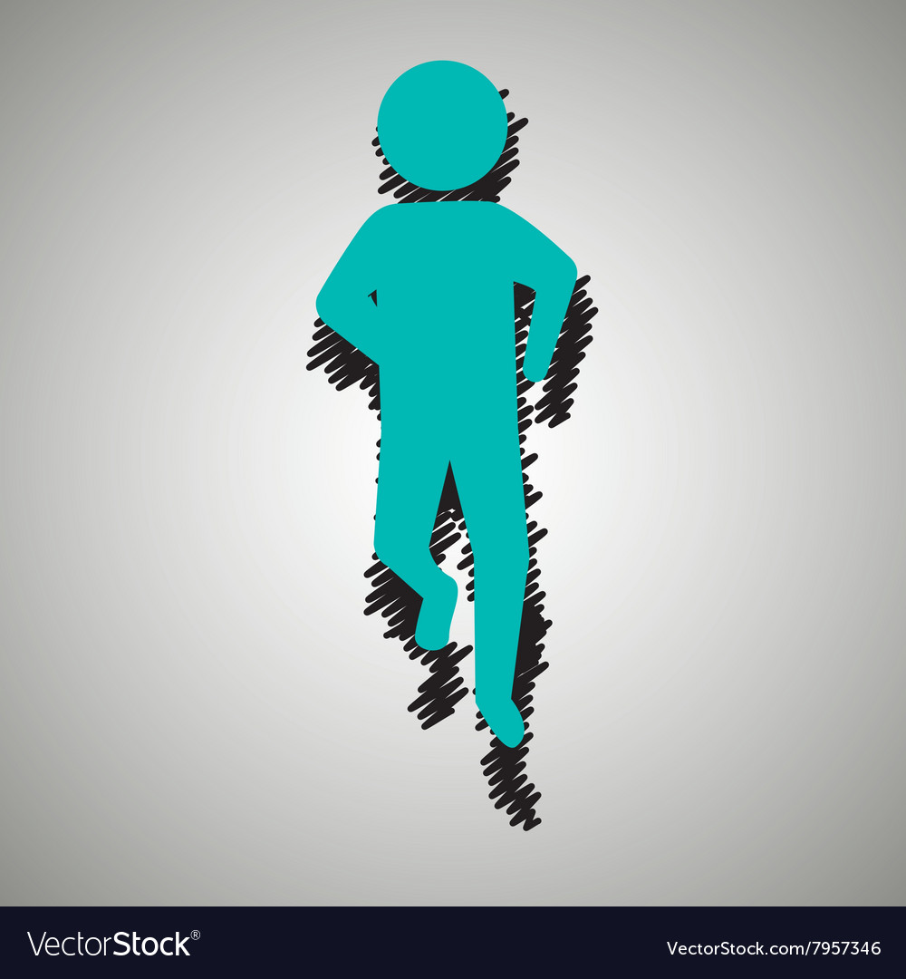 Runner avatar design Royalty Free Vector Image