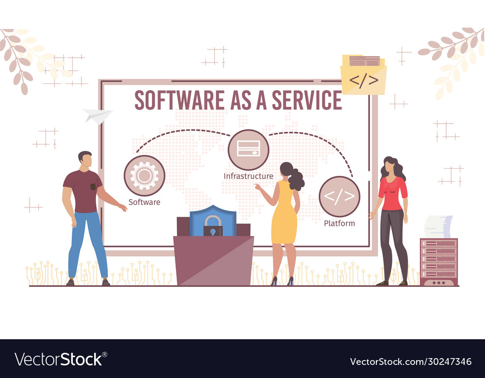 Software infrastructure platform business model Vector Image