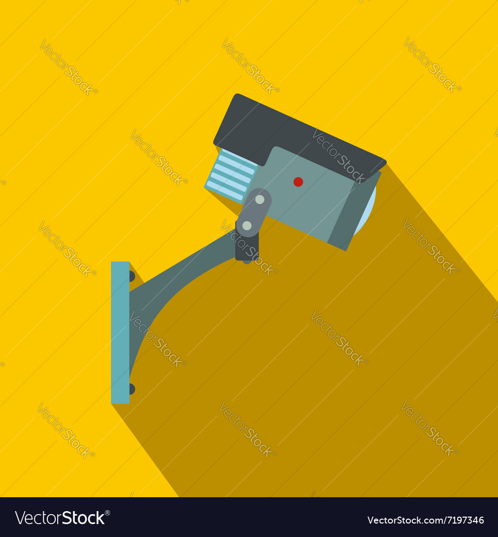 Surveillance camera flat Royalty Free Vector Image
