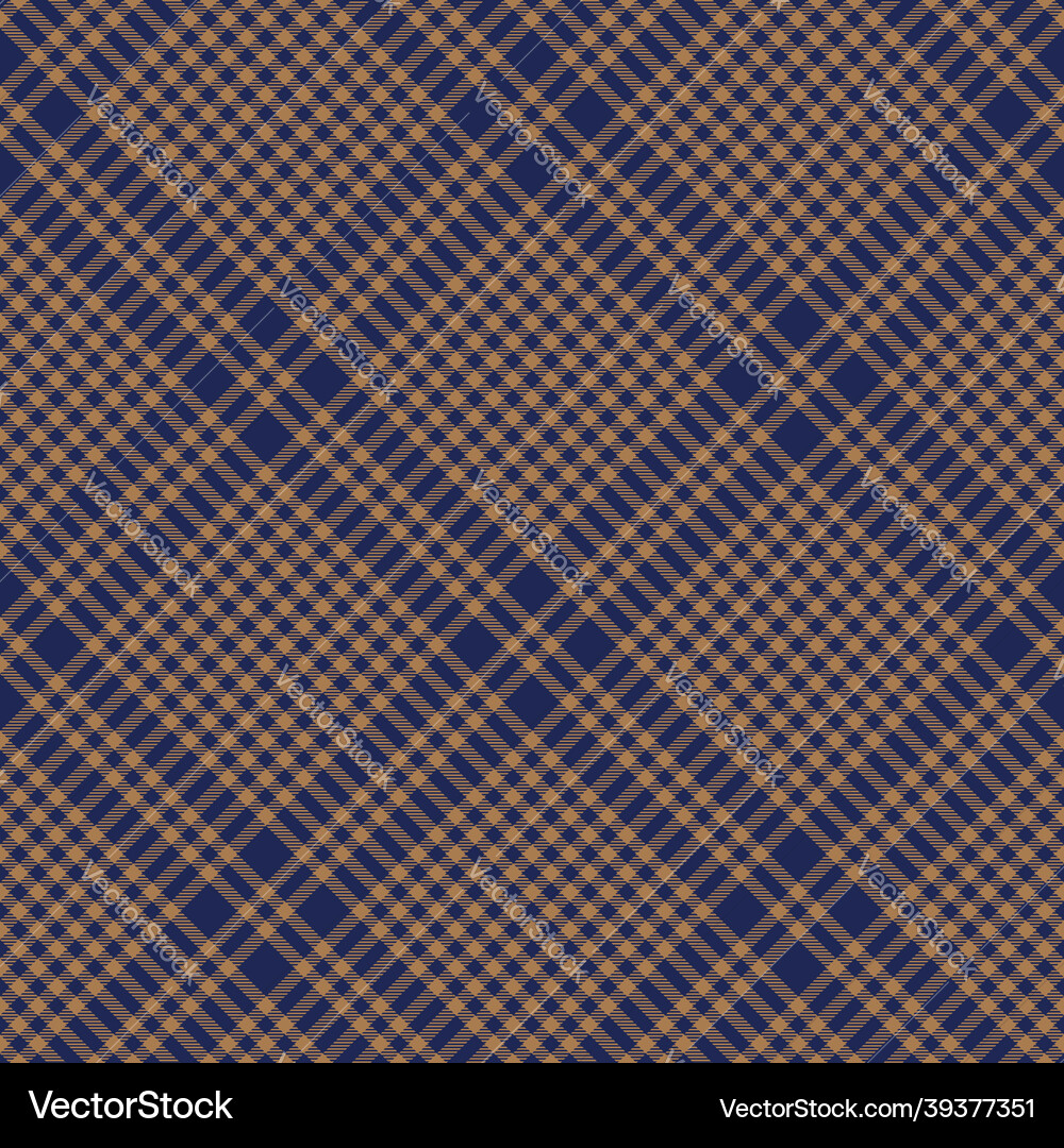 Blue diagonal plaid tartan textured seamless Vector Image