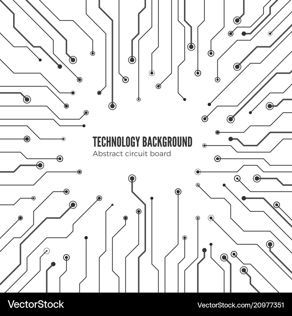 Concept of circuit board background isolated Vector Image