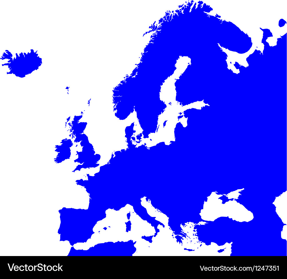 Detailed map of europe Royalty Free Vector Image