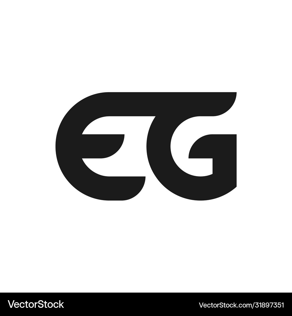 Eg letter logo design with simple style Royalty Free Vector