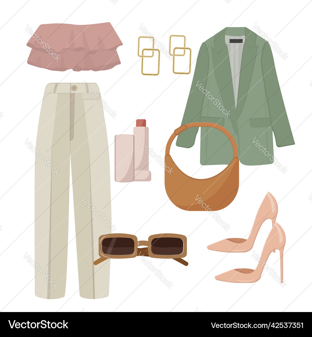Fashion set Royalty Free Vector Image - VectorStock