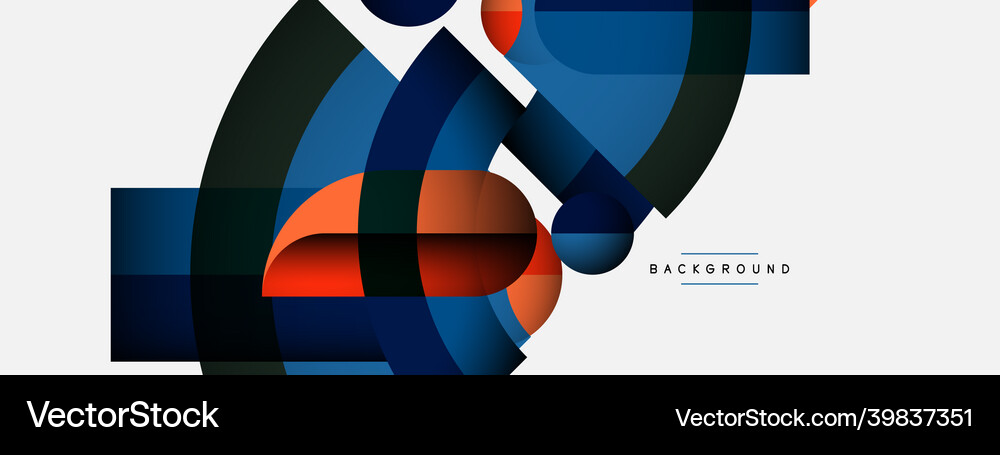 Geometric abstract background round shapes Vector Image