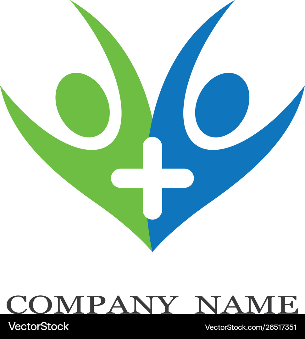 Human health symbol design Royalty Free Vector Image