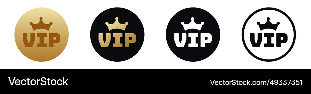 Vip user gold medal premium member icon Royalty Free Vector