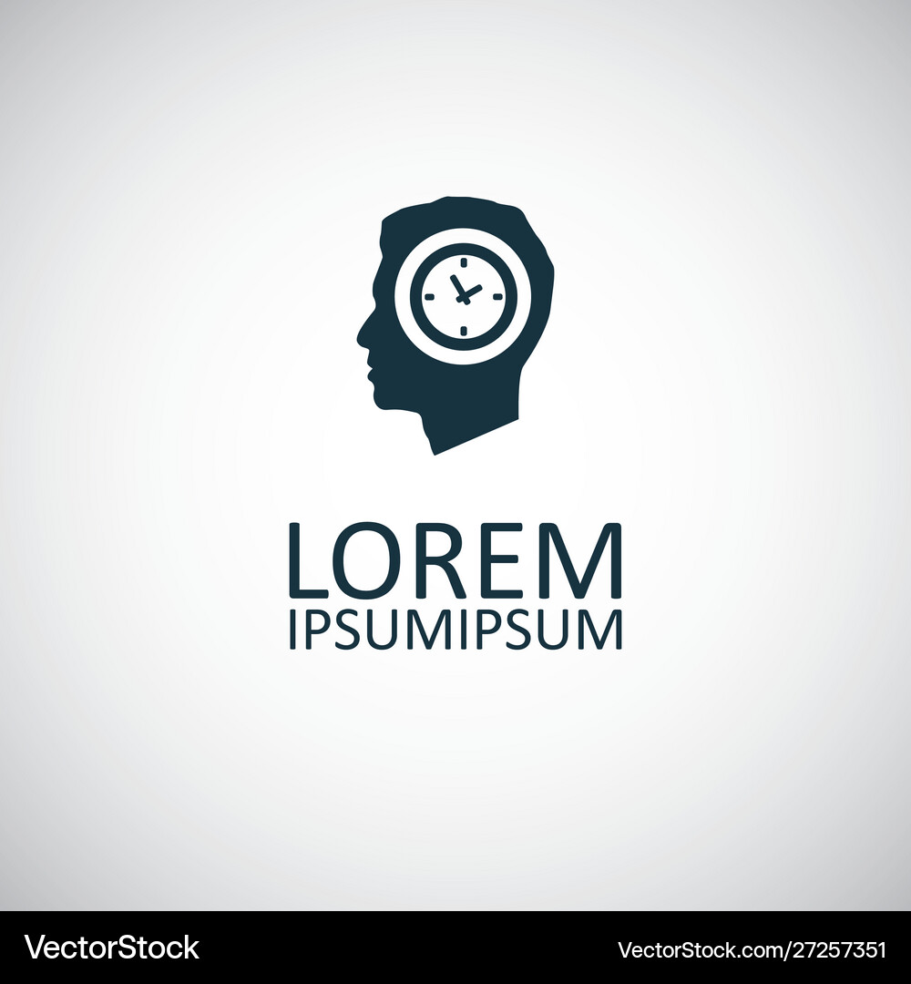 Watch time head icon for web and ui on white Vector Image