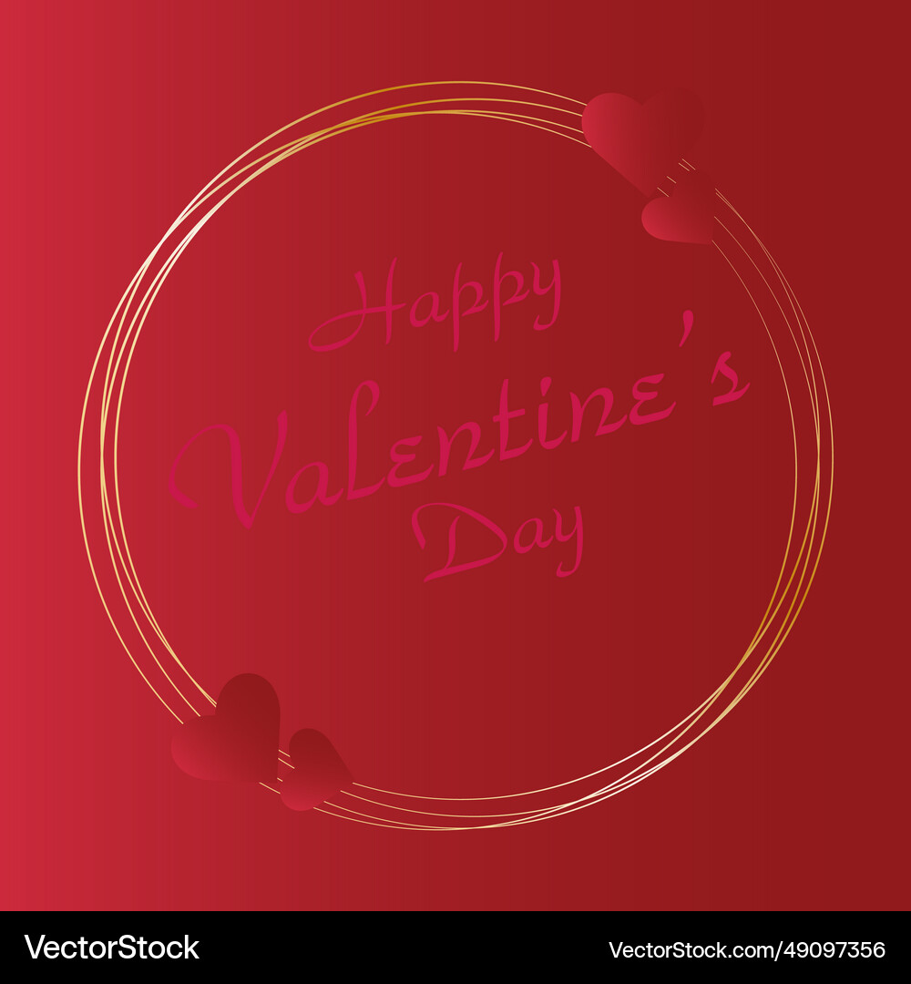 Circle graphic frame with hearts Royalty Free Vector Image