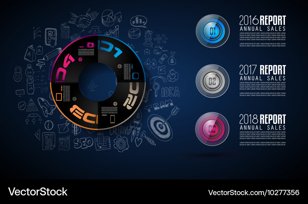 Clean infographic layout template for data Vector Image