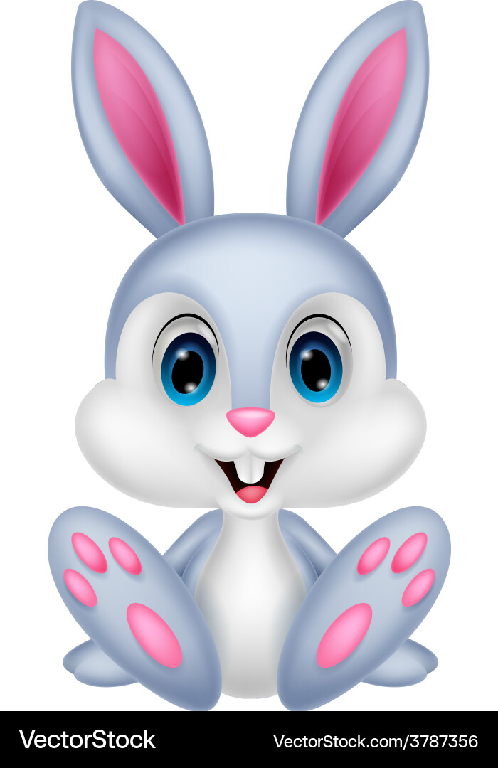 Cute barabbit cartoon Royalty Free Vector Image