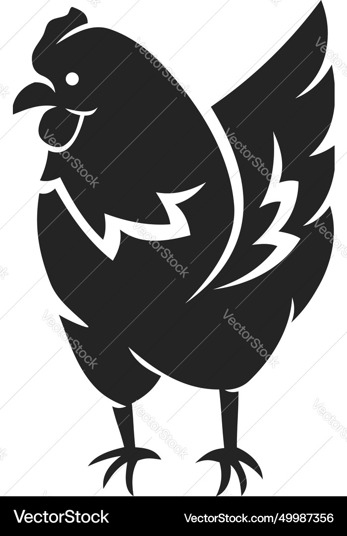Hen logo template isolated brand identity icon Vector Image