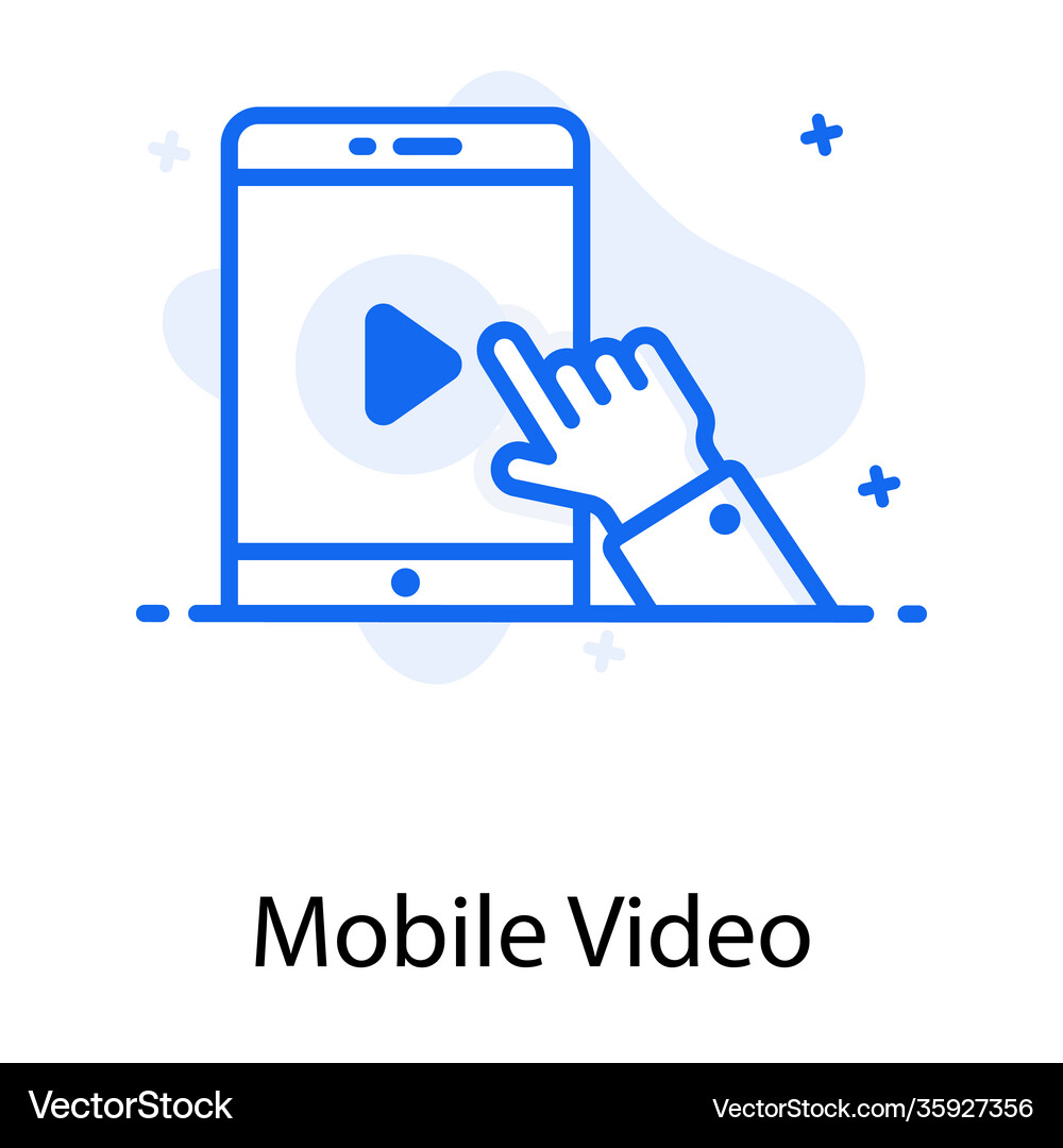 Mobile video Royalty Free Vector Image - VectorStock