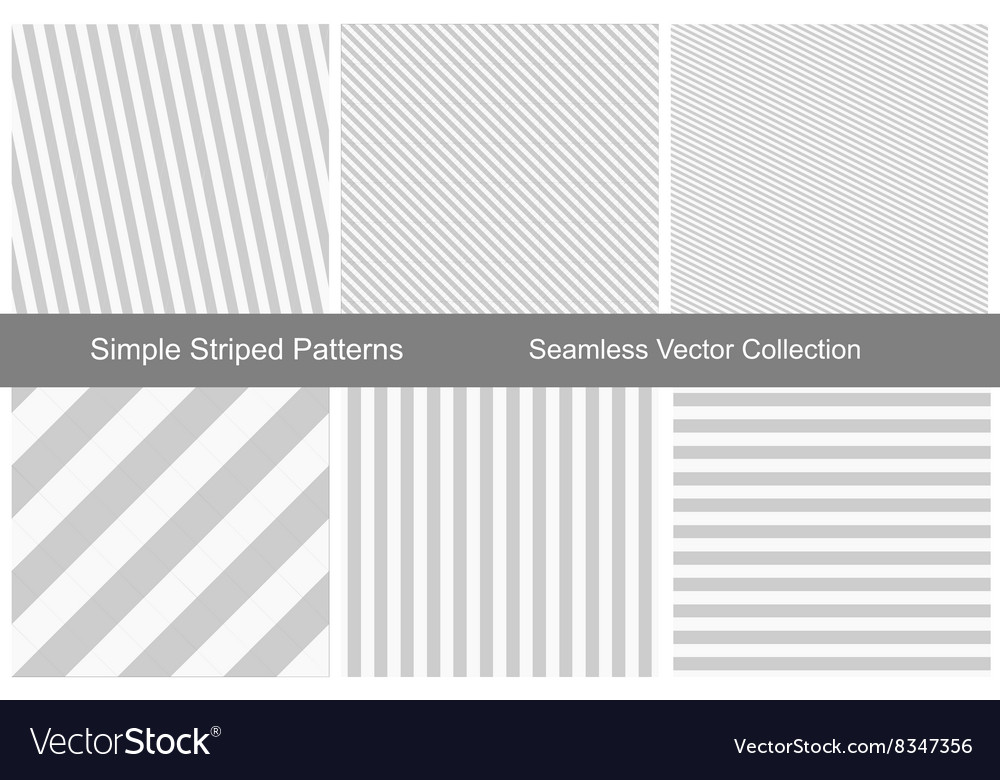 Striped patterns Seamless collection Royalty Free Vector