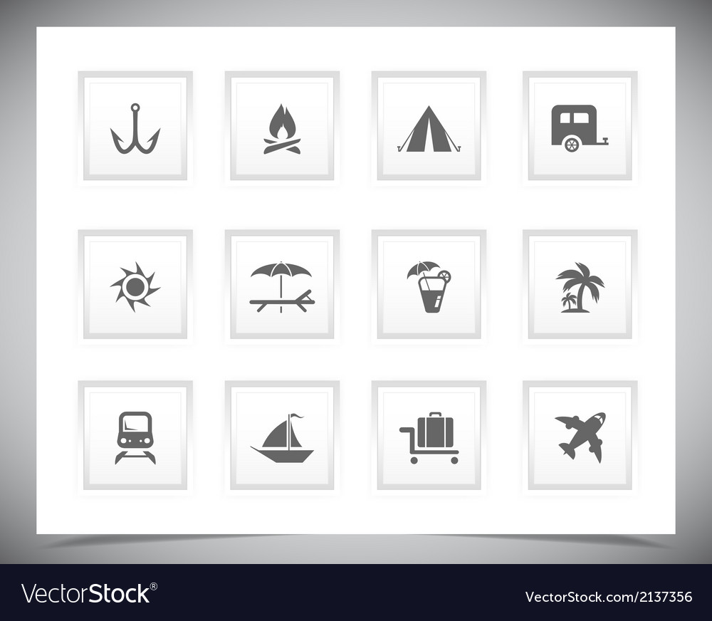 Vacation buttons Royalty Free Vector Image - VectorStock