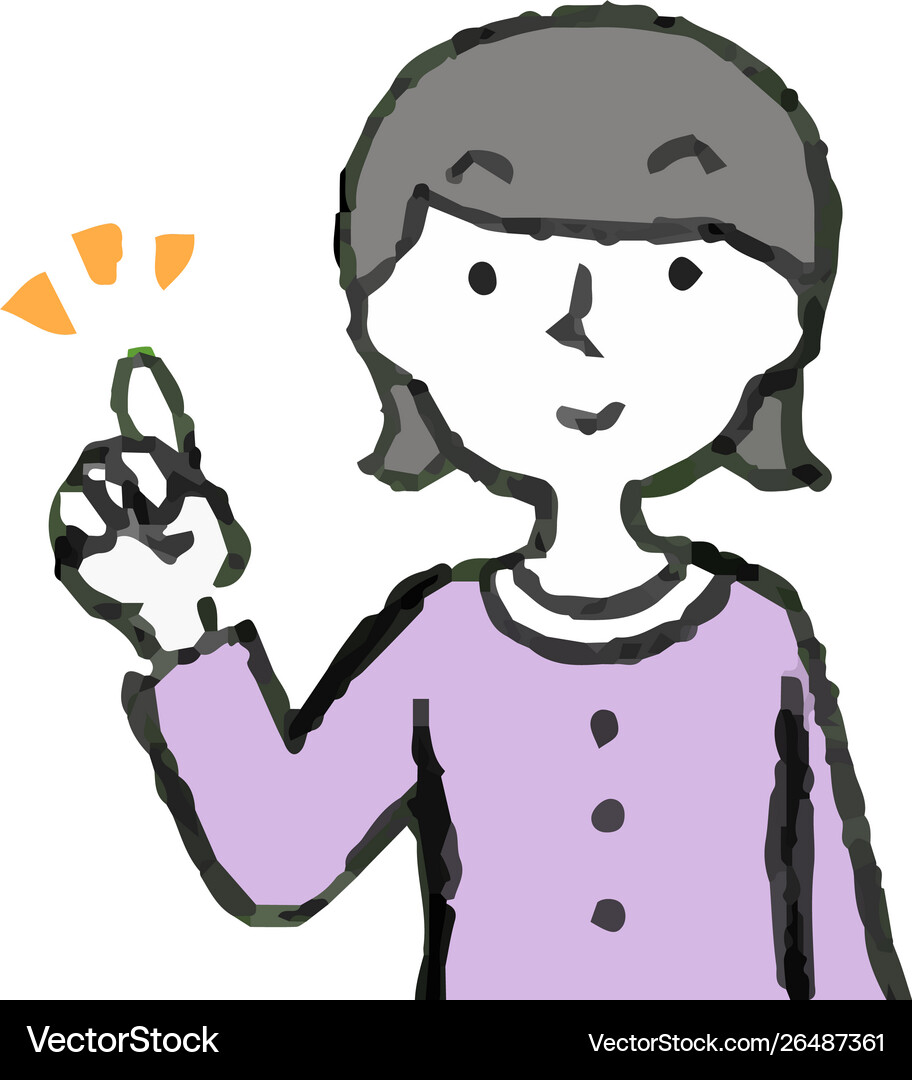 A woman face and pose set 4 Royalty Free Vector Image